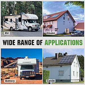 ECO-WORTHY 800 Watts Solar Panel Off Grid RV Boat Kit: 4pcs Bifacial 195W Solar Panels + 12V 60A MPPT Charger Controller+ Bluetooth Module 5.0 + 16Ft Solar Cable + Z Mounting Brackets