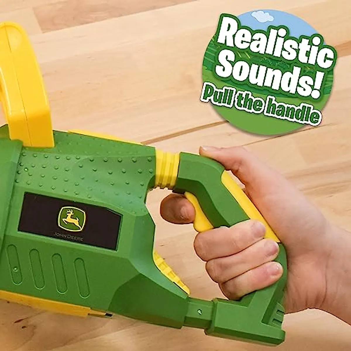 John Deere Sunny Days Entertainment Power Tools Weed Trimmer - Construction Tool with Lights and Sounds | Toy for Kids