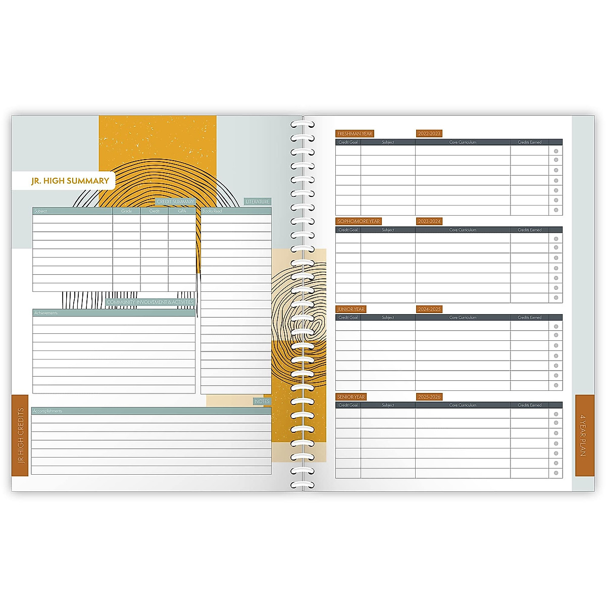 High School 4-Year Planner, 2023-2027 by Well Planned Gal