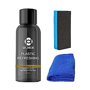 Plastic Revitalizing Coating Agent, 30/50ML Nano Plastic Refreshing Coating, Plastic Parts Refurbish Agent for Car, Plastic Parts Retreading Agent Automotive Interior Cleaning Agent (50ml-1pc)
