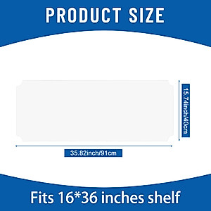 Frienda Set of 10 Wire Shelf Liner 16 x 36 Inch Heavy Duty Shelf Liners Packed Flat for Wire Shelving, Waterproof Non Adhesive Plastic Mat for Metal Rack Kitchen Shelves, Shoe Rack