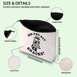 Meeko Raccoon Did You Say Snacks Makeup Bag - Magic Kingdom Gift for Raccoon Lovers - Funny Zipper Pouch