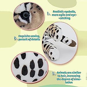 Gisqis Cheetah Stuffed Animal, 19" Leopard Stuffed Animal Cheetah Stuffy Leopard Plush Toys Cute Safari Realistic Stuffed Animals Jaguar Plush Children's Day Birthday Gift for Girls Boys