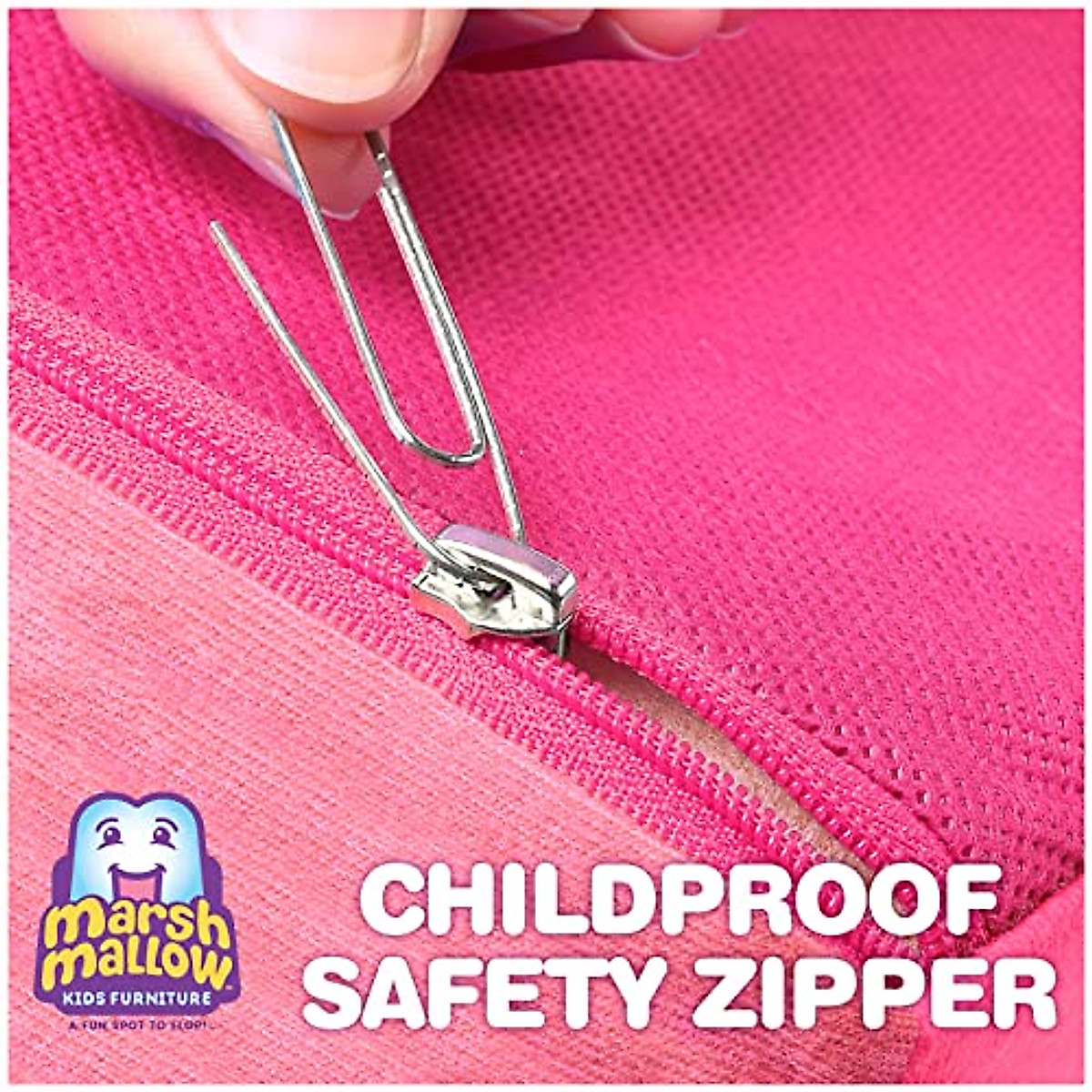 Marshmallow Furniture, Minnie Mouse 3-in-1 Slumber Sofa, Foam Toddler Nap Mat with Attached Blanket