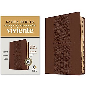 Santa Biblia NTV, Edición compacta, letra grande (SentiPiel, Café, Índice, Letra Roja) (Spanish Edition)