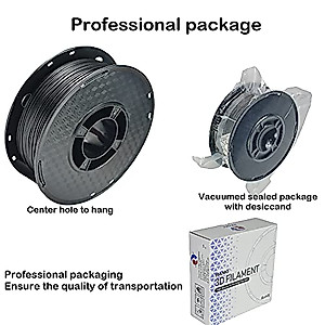 PLA+ Filament 1.75mm, PLA Plus 3D Printer Filament, RANKI PLA Filament Pro, Dimensional Accuracy +/- 0.03mm, 1kg Spool(2.2lbs), Black