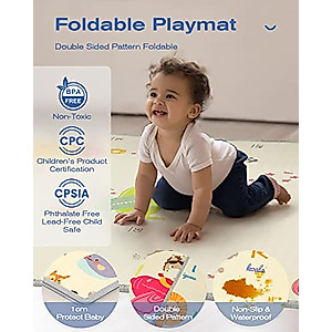 HEAO 79x59 Baby Playpen Extra Large Playard with mat Playpen for Babies with Gate Baby Playpen Area for Indoor Outdoor Grey