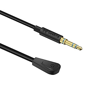 Geekria 3.5mm Detachable Boom Mic Replacement for Gaming Headset, Compatible with Logitech G PRO X, PRO X, G733, G433, G233 Microphones (0.5ft / 17cm)