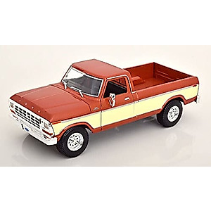 Maisto - 1/18 Scale Model Compatible with Ford Replica Miniature Model Classic Vintage Collectible F150 Pick-up 1979 (Brown)