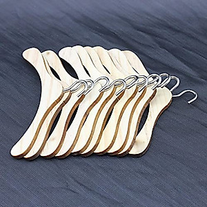 Esquirla 2X Wooden Clothes Hangers with Hook for 18" Doll 2cm