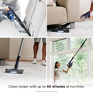 Shark IX141 Pet Cordless Stick Vacuum with XL Dust Cup, LED Headlights, Removable Handheld, Crevice Tool & Pet Multi-Tool, 40min Runtime, Grey/Iris