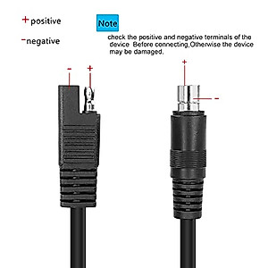 24V DC8mm to SAE Extension Cable DC 8.0mm x 2.0mm Male Plug to SAE Solar Adapter Connector Cable 14AWG for Car,Motorcycle,Solar Panel,Portable Generator,Solar Power Station Etc.