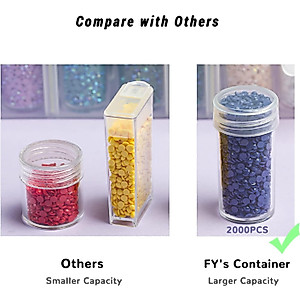 Diamond Painting Storage Containers, 2 Packs 60 Jars Bead Organizer and Diamond Painting Labels, Bead Organizers and Storage for Diamond Painting Accessories, Diamond Art Storage, Diamond Dots Storage
