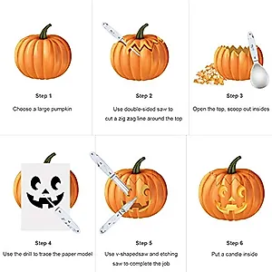 Fancymay Professional Halloween Pumpkin Carving Kit, Heavy Duty Stainless Steel Carving Tools Set for Halloween Decoration, Sturdy Sculpting Jack-O-Lanter Knife Set