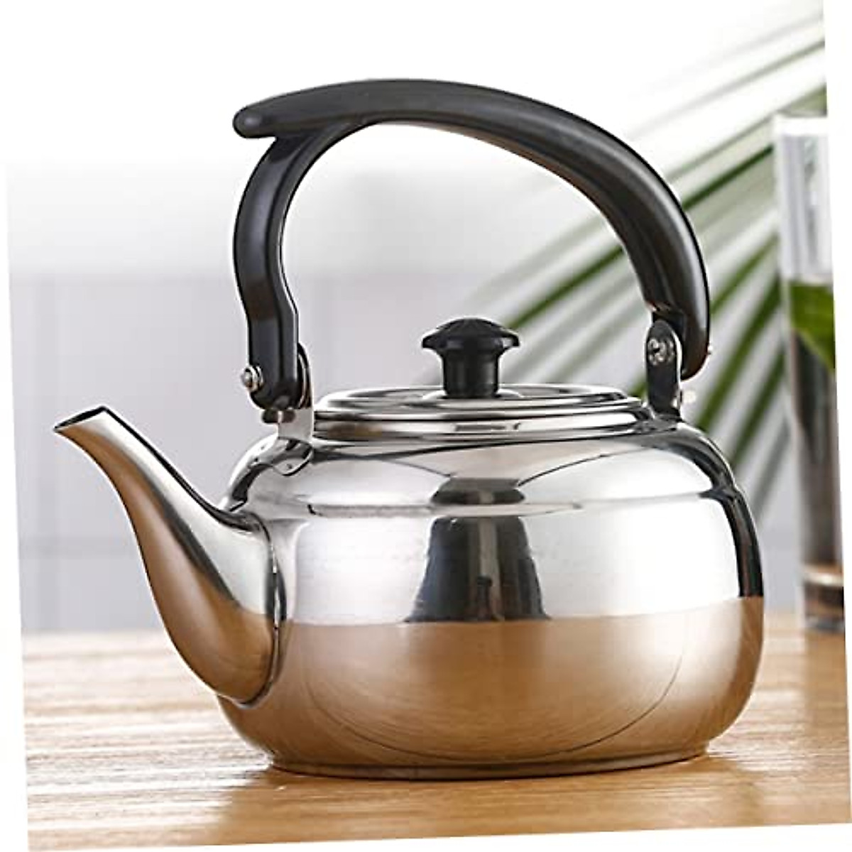 FUNOMOCYA Stainless Steel Teapot Espresso Maker Household Water Kettle Convenient Camping Water Boiler Japanese Tea Kettle Insulated Teapot Stove Kettle Stainless Silver