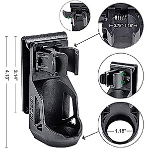 Nextorch V5 Tactical Flashlight Holster with Lever Side Lock System Only for 1"-1.25" Diameter Flashlight (Holster Head Diameter 0.78"-1.18" Bottom Diameter 1.18")