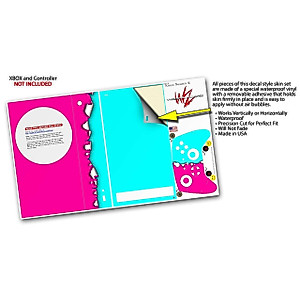 WraptorSkinz Skin Decal Vinyl Wrap compatible with the XBOX Series S Console and Controller Ripped Colors Hot Pink Neon Teal (GAMING CONSOLE NOT INCLUDED)