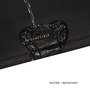 Comfyable Slim Protective Laptop Sleeve 13-13.3 inch Compatible with MacBook Pro 14-in M2 Pro/Max 2023 & M1 2021 A2442, 13 inch MacBook Pro & MacBook Air, PU Leather Bag Case for Mac, Pebbled Black