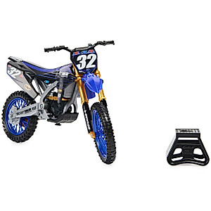 Supercross, Authentic Eli Tomac 1:10 Scale Collector Die-Cast Toy Motorcycle Replica with Display Stand,