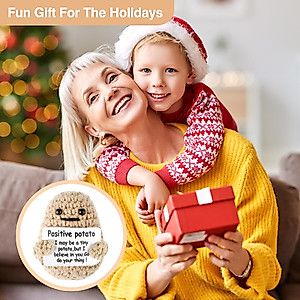 Letken Positive Potato Crochet Mini Knitted Potato Toy Home Decorations Encouragement Gifts