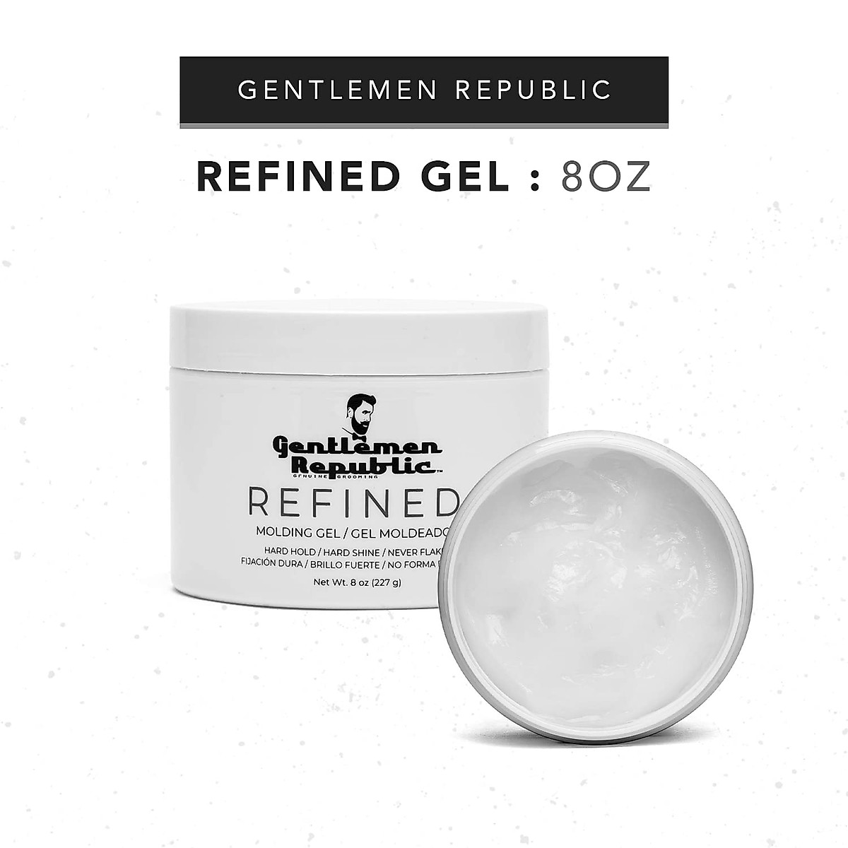 Gentlemen Republic 8oz Grooming Hard Hold & Shine Refined moisture Hair Styling Gel