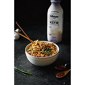 Lifeway Organic Whole Milk Kefir - 10g Protein, 12 Live Active Probiotic Cultures, Up to 99% Lactose Free, Gluten Free - Plain, 32 oz