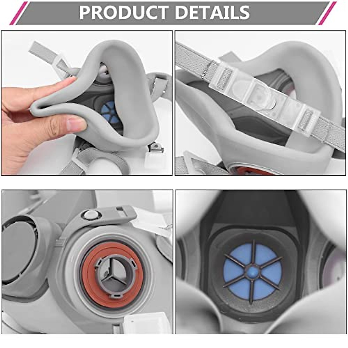 Reusable Respirator, MYGCCA Dust Respirator with Filter 2091 for Painting, Epoxy Resin, Asbestos, Particulate, Sanding, Machine Polishing and Other Work