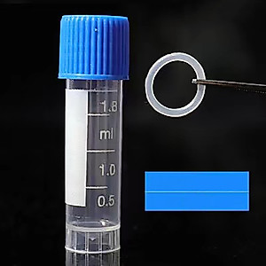 Cryogenic Vials 2ml - Cryo Tubes with Screw Caps - Self Standing Cryogenic Vial (2ml-Blue/(500pcs))