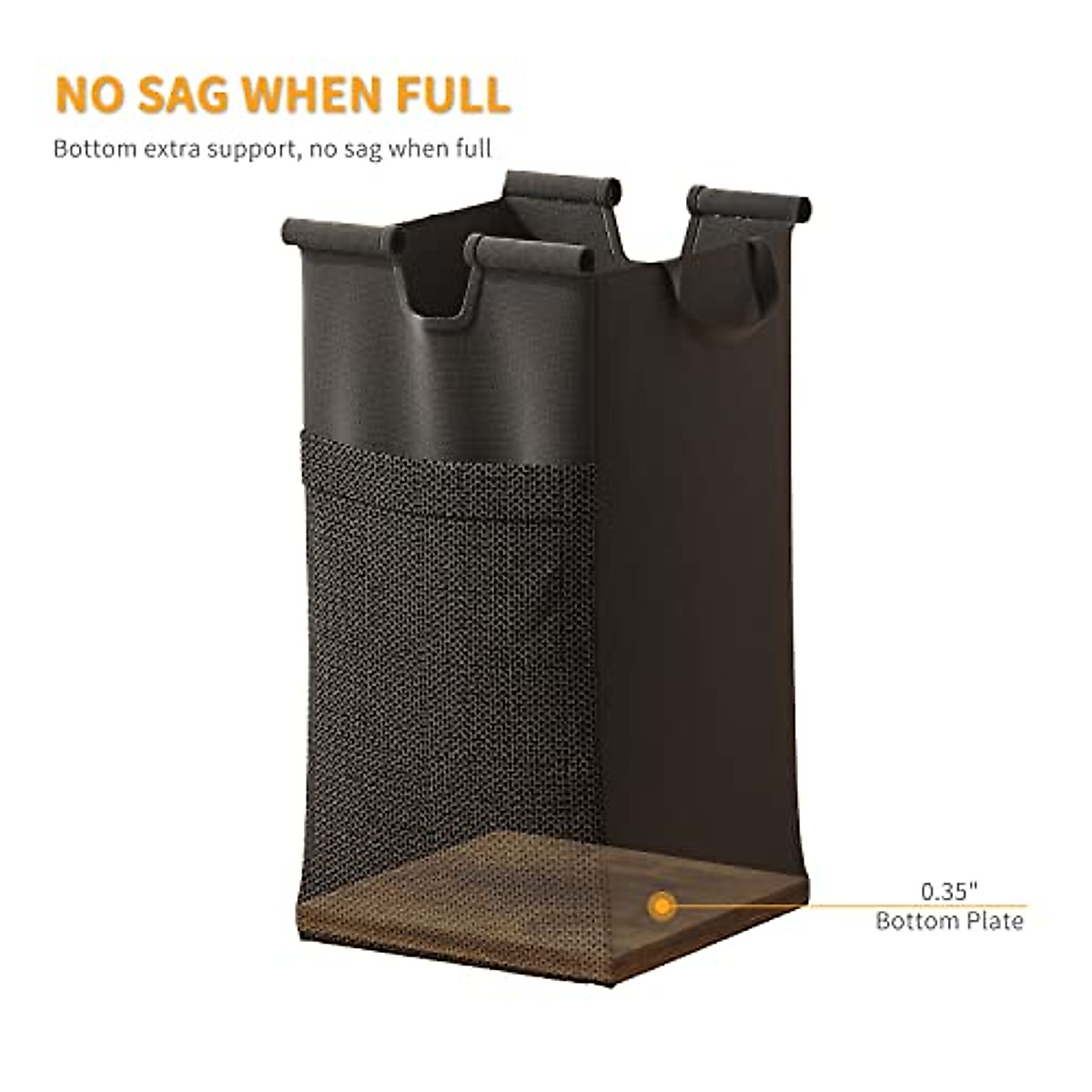 LIVEHOM Laundry Basket Double Laundry Hamper with Removable Bags, Fabric Handles, Large Top Shelf and Laundry Bag for Bathroom, Dorm, Laundry Room