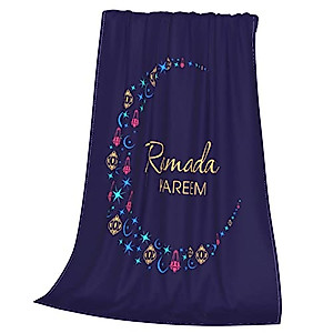 VJXZVJ Ramadan Kareem 2023 Blanket Throw Flannel Blanket All Season Light Weight Living Room/Bedroom Warm Blanket ,80"x60"