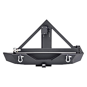 Smittybilt XRC Gen 1 Rear Bumper with Hitch and Tire Carrier (Black) - 76856