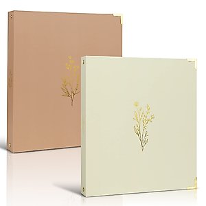 Aesthetic 3 Ring Binder Set of 2 - Sturdy 1 Inch Binder Fits Letter Sized Paper - A Cute Three Ring Holder for Women or Men with Pocket Easily Organizes Your Paperwork for School, Office or Work
