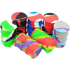 vitakiwi 26ml Barrel Silicone Concentrate Containers Non-stick Food Storage Jars with Carving Tool