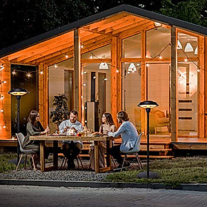 Star Patio Outdoor Freestanding Electric Patio Heater, Tabletop Heater, Infrared Heater, Hammered Bronze Finished, Portable Heater Suitable as a Balcony Heater, 1566 WHOLE SET