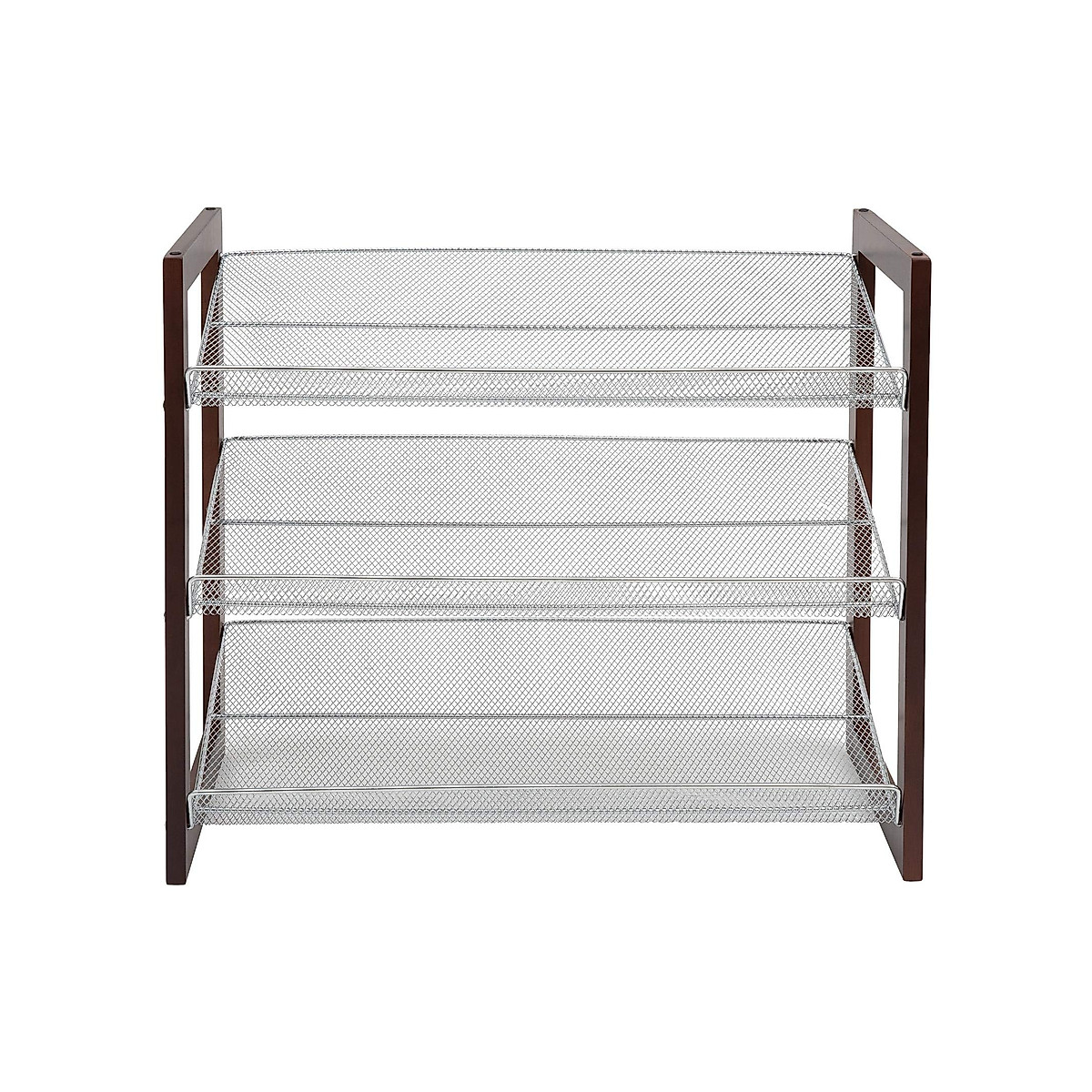 Organize It All 3 Tier Wood Frame Shoe Storage Rack