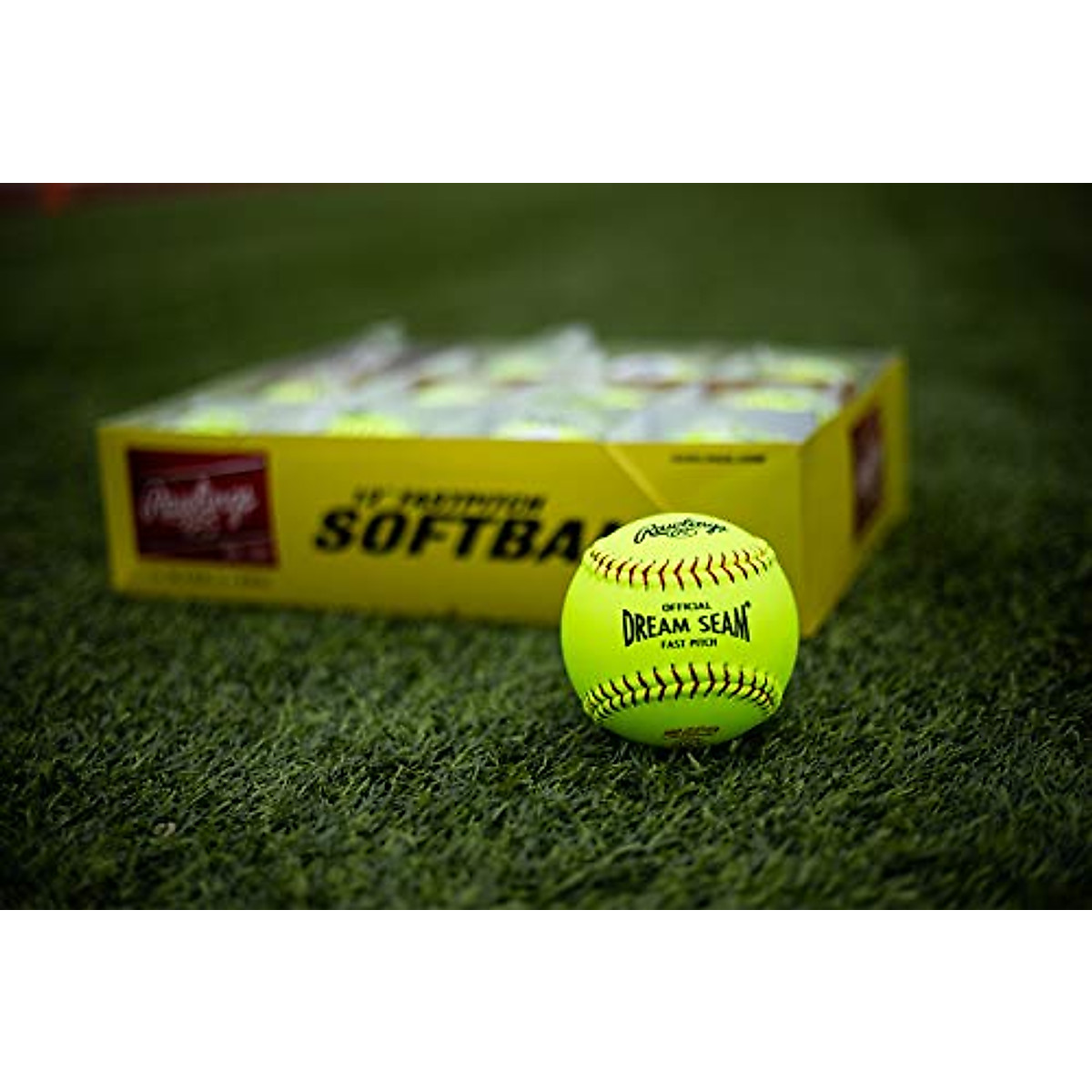 Rawlings | Official DREAM SEAM Fastpitch Softballs | 12" USA / ASA NFHS | C12RYLAH | 12 Count