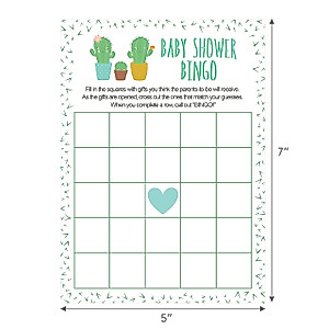 Cactus Bingo Baby Shower Game - 24 Count