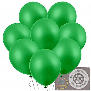 AFTERLOON® Biodegradable Mini Balloons 100 pcs Pearlized Light Green 5 Inch, Pearlescent Thickened Extra Strong Latex Helium Float, Baby Shower Gender Reveal Wedding Birthday Party Decorations