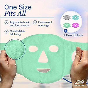 PerfeCore Facial Mask Get Rid of Puffy Eyes Migraine Relief, Sleeping, Travel Therapeutic Hot Cold Compress Pack Gel Beads, Spa Therapy Wrap for Sinus Face Puffiness Headaches Gel Mask