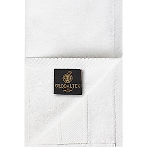 GT Globaltex Fine Linens 0 Turkish Cotton Premium White Hand Towels Soft and Super Absorbent Hand Towel, Ultra Soft, 600 GSM 16" x 30"Inc (2 Pieces)