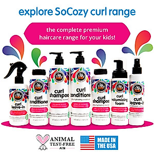 SoCozy Curl Shampoo | For Kids Hair | Ultra-Hydrating Cleanser | No Parabens, Sulfates, Synthetic Colors or Dyes, Sweet-Crème, 10.5 Fl Oz