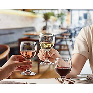 Pasabahce Premium Stemmed Mini Clear Wine and Champagne Glasses, Set of 6,Uniqe Desing Goblet 5.75 Oz, Perfect for Parties, Gifts, Housewarming, Weddings, Aniversary