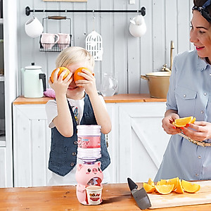 KESYOO Mini Water Dispenser Toy Miniature Household Water Cooler Fountain Toy Cute Pig Drinking Fountain Model Kids Pretend Play Kitchen Supplies (Pink)