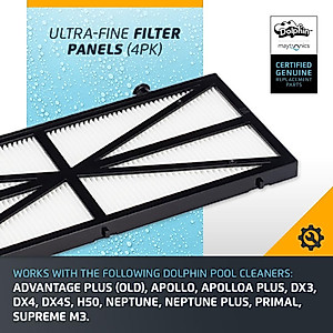 Dolphin Genuine Replacement Part — Ultra-Fine Filter Panels (4PK) — 9991422-R4