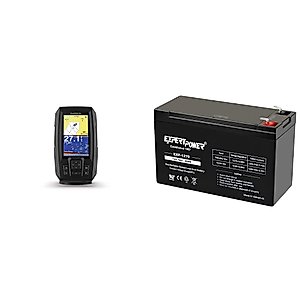 Garmin Striker Plus 4 with Dual-Beam Transducer and ExpertPower 12v 7ah Rechargeable Sealed Lead Acid Battery