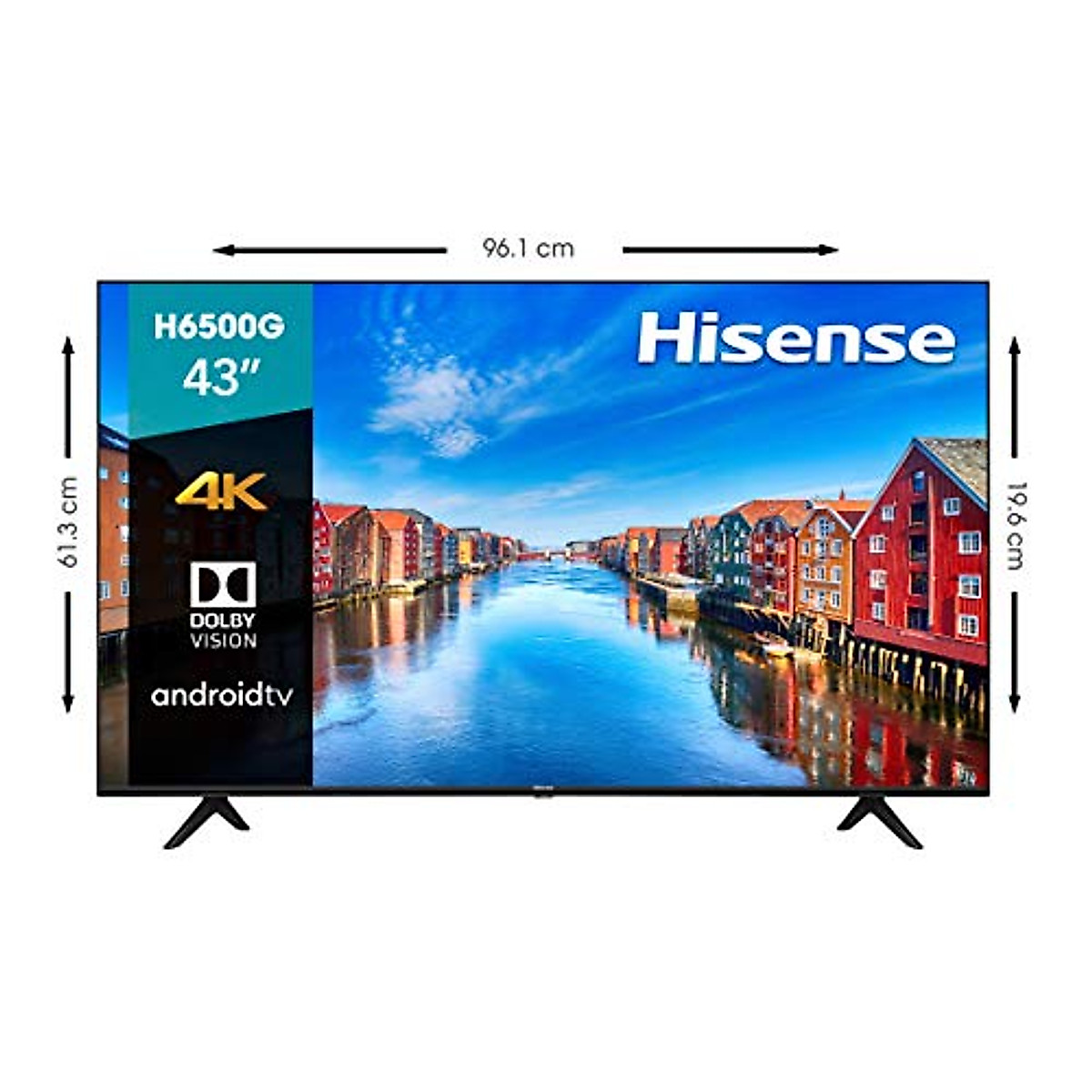 Hisense 43-Inch Class H6570G 4K Ultra HD Android Smart TV with Alexa Compatibility, (43H6570G, 2020 Model)