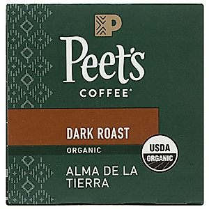 Peet's Coffee, Dark Roast K-Cup Pods for Keurig Brewers - Organic Alma de la Tierra, USDA Organic 10 Count (1 Box of 10 K-Cup Pods) Packaging May Vary