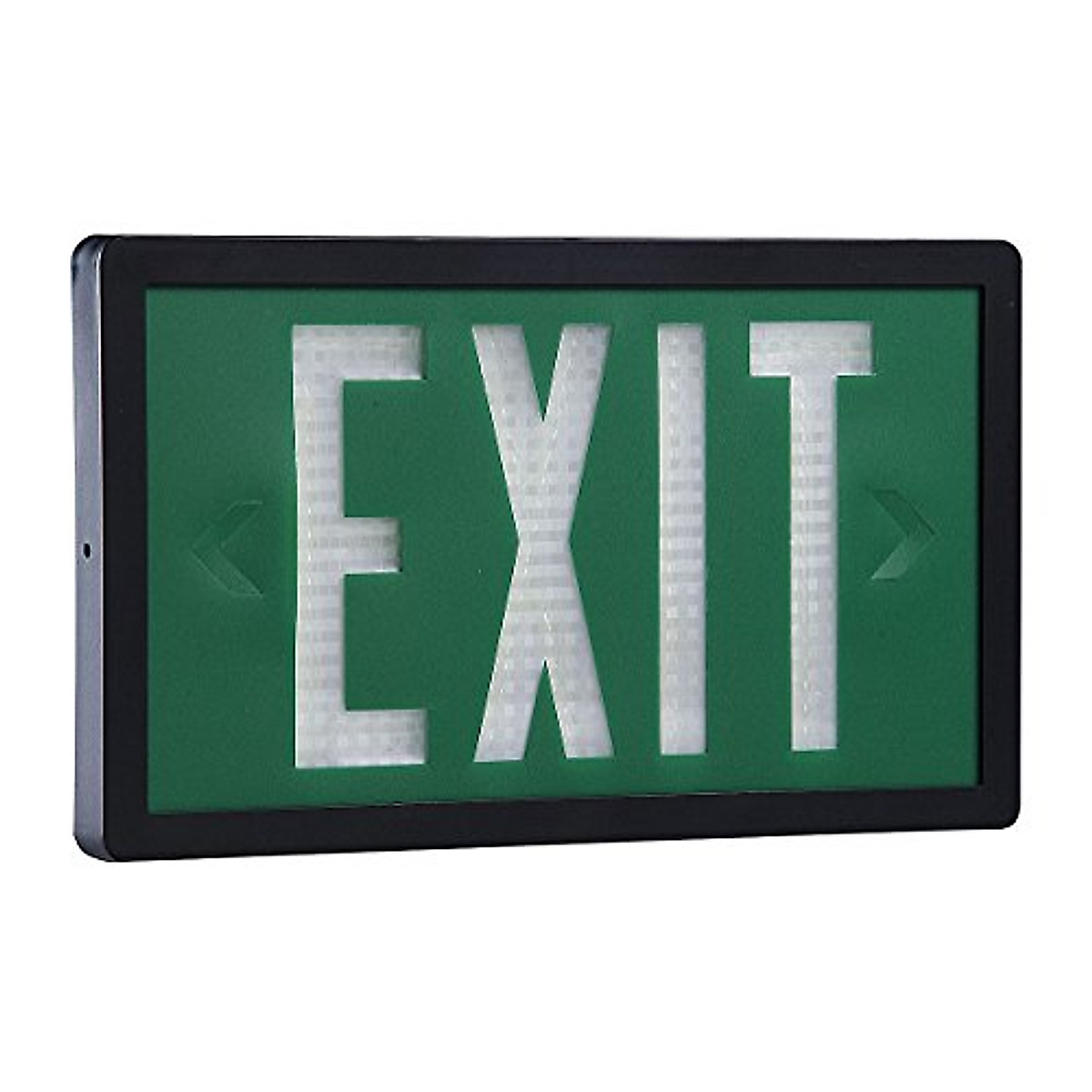 Isolite - SLX-60-S-10-G - 1 Face Self-Luminous Exit Sign, Green Background Color, Black Frame Color, 10 yr. Life Expectancy