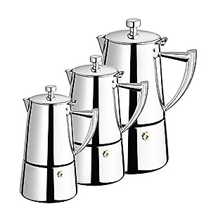 Cuisinox Roma 6-cup Stainless Steel Stovetop Moka Espresso Maker