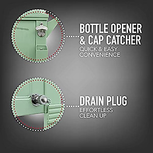 Permasteel PS-203F1-SAGE-AM 80 Quart Portable Rolling Patio Cooler, Sage